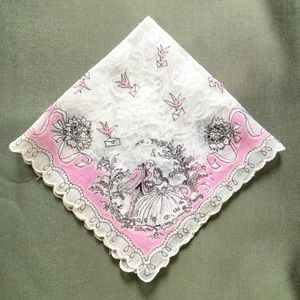 Vintage | Accessories | Lacy Look Vintage Handkerchiefs Sheer Wfigures ...